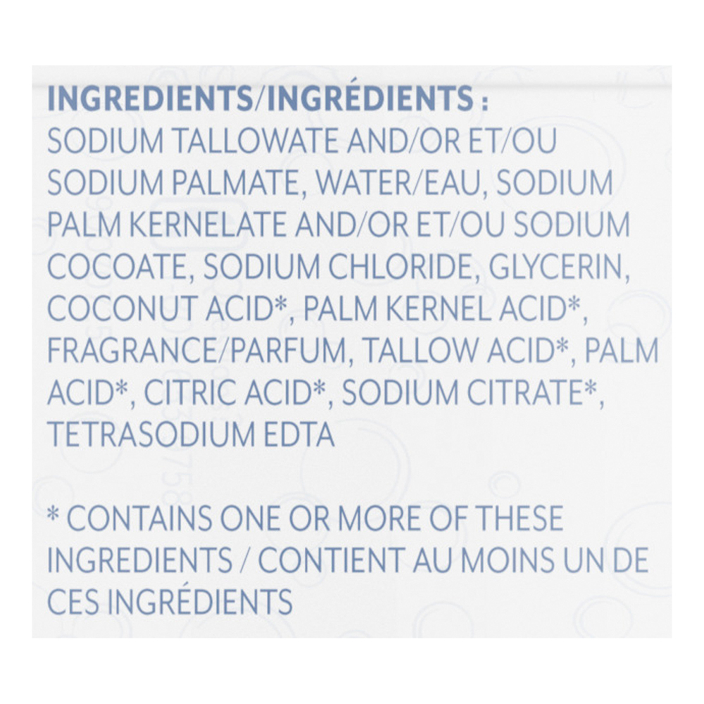 Ivory Gentle Bar Soap Original Scent 4 Oz., 10 Count-Ingredients