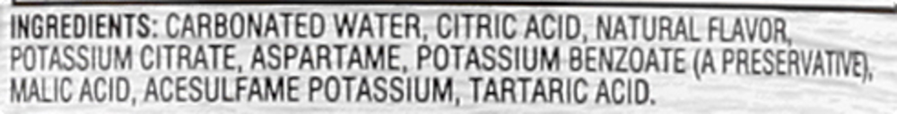 Raley's Cranberry Raspberry Sparkling Water-Ingredients