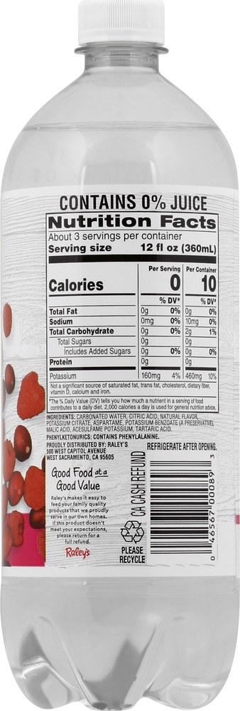 Raley's Cranberry Raspberry Sparkling Water-Planogram-Back
