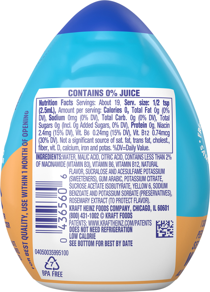 MiO Liquid Water Enhancer, Orange Vanilla-Planogram-Back