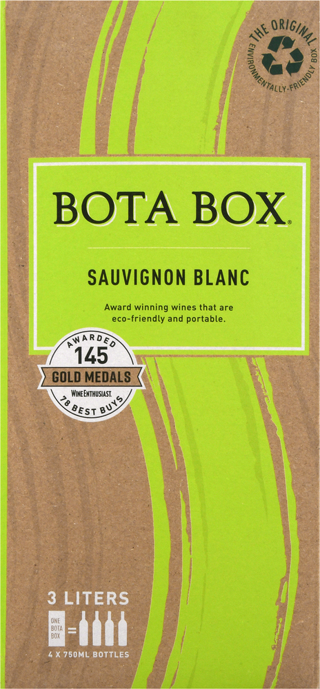 Bota Box Sauvignon Blanc White Wine, 3 L-Planogram-Back