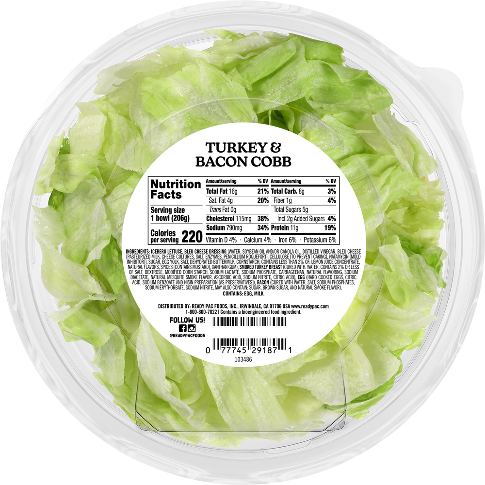 Ready Pac Bistro Bistro Turkey & Bacon Cobb Salad-Planogram-Back