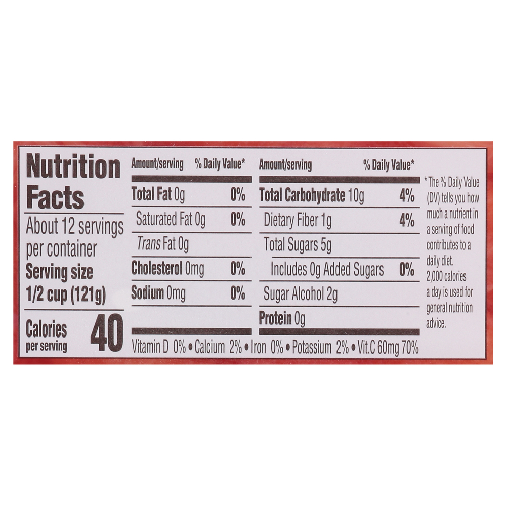 Del Monte Red Grapefruit, No Sugar Added-Nutrition-Facts