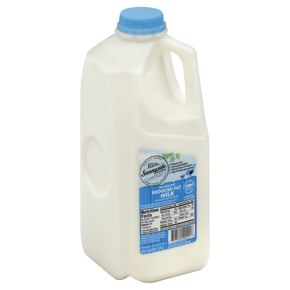 Sunnyside Farms Milk, Reduced Fat, 2% Milk Fat-Main