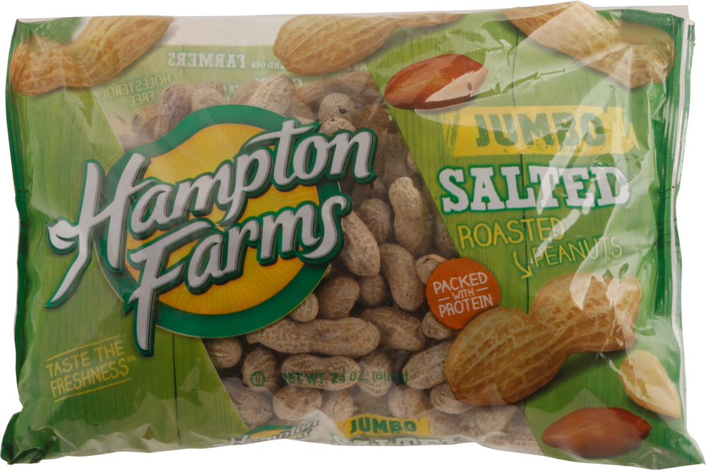 Hampton Farms Peanuts, Salted, Roasted, Jumbo-Main
