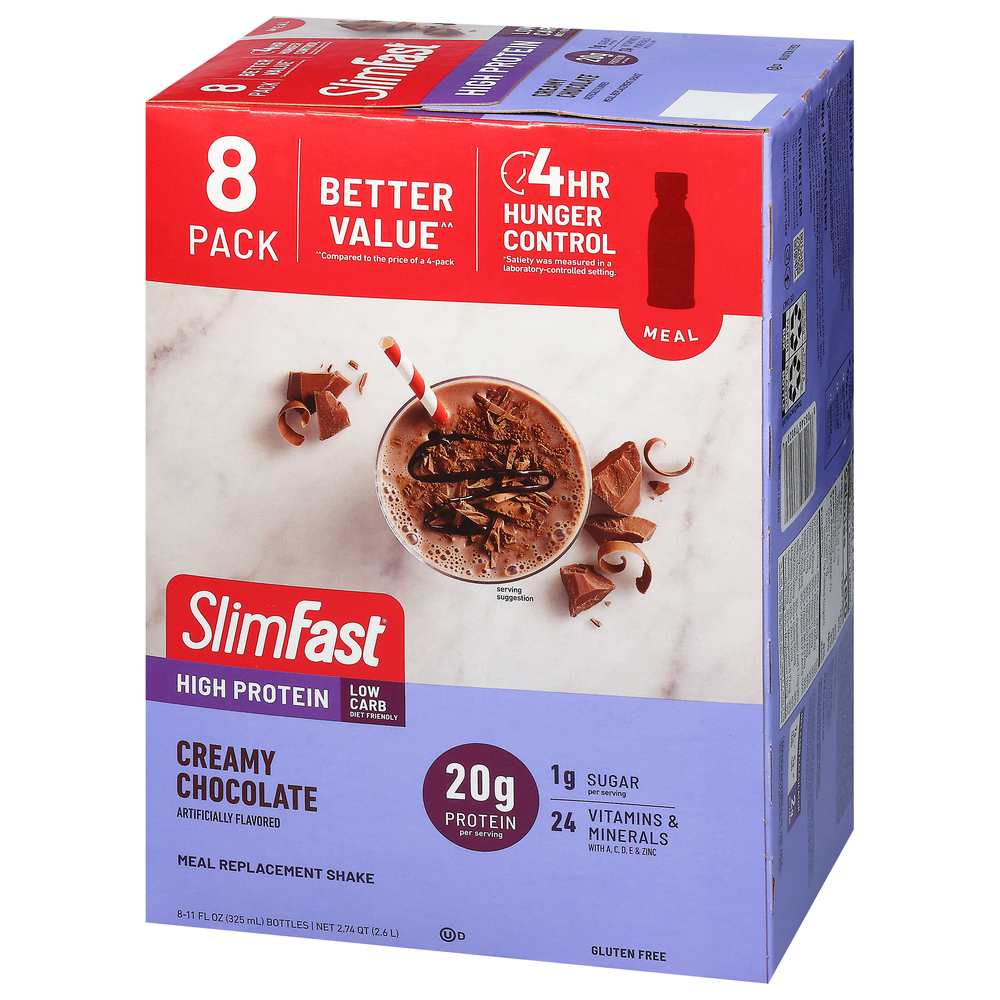 SlimFast Advanced Nutrition Meal Replacement Shake, Creamy Chocolate, 8 ...
