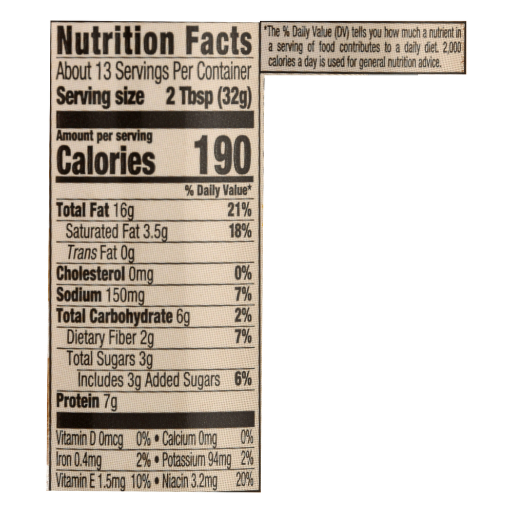 Skippy Peanut Butter Spread, Natural, Creamy-Nutrition-Facts