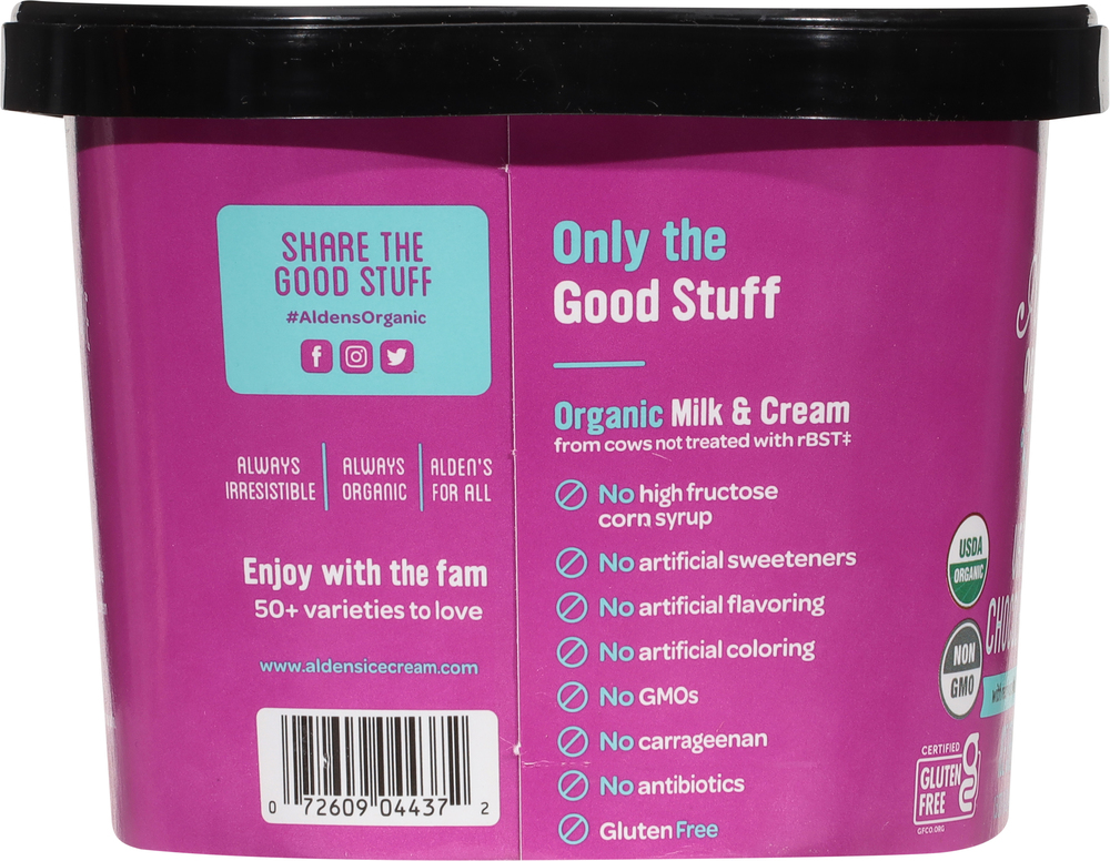 Alden's Organic Ice Cream, Vanilla & Chocolate Swirl-Planogram-Left