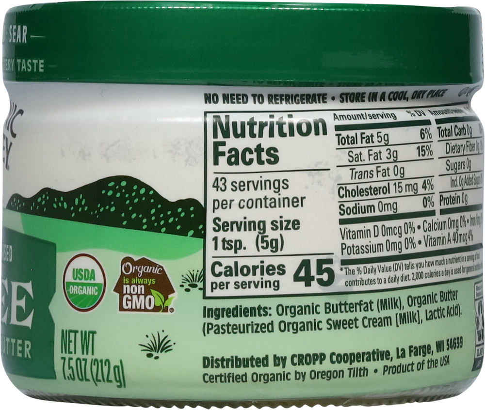 Organic Valley Butter, Clarified, Ghee-Planogram-Right