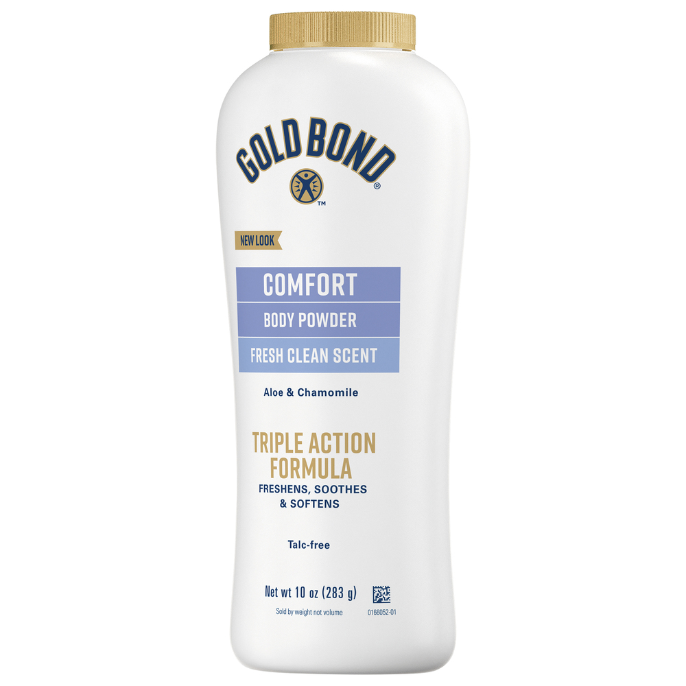 Gold Bond Body Powder, Comfort, Fresh Clean Scent-Front-Right-Elevated