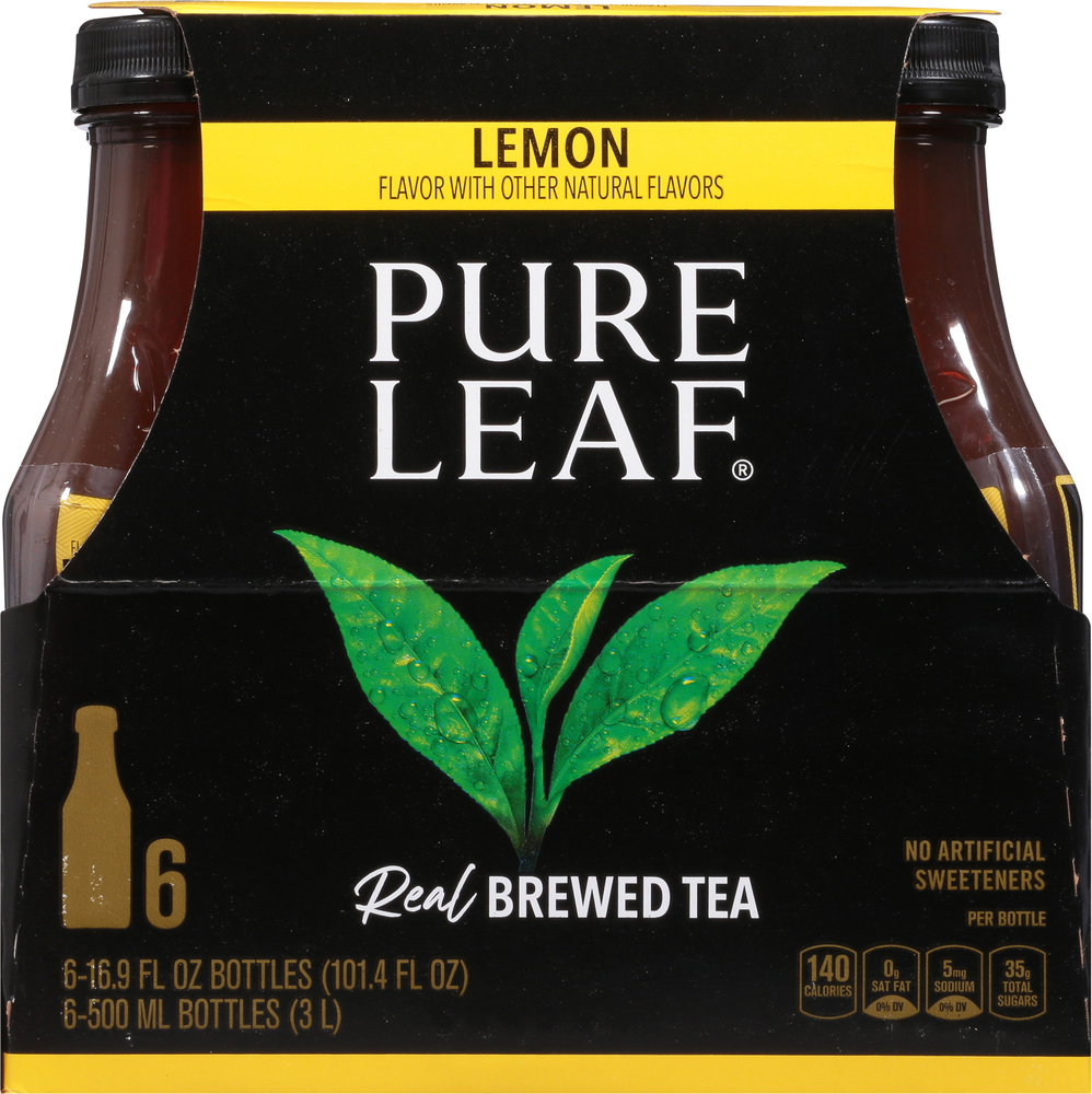 Pure Leaf Tea, Brewed, Real, Lemon-Planogram-Back