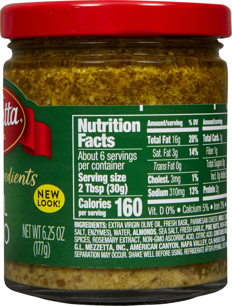 Mezzetta Pesto, Basil-Planogram-Right