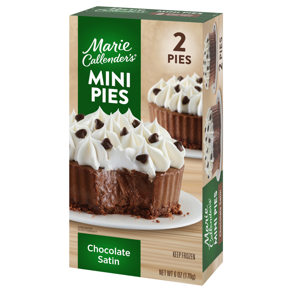 Marie Callender's Pies, Chocolate Satin, Mini-Front-Right-Elevated