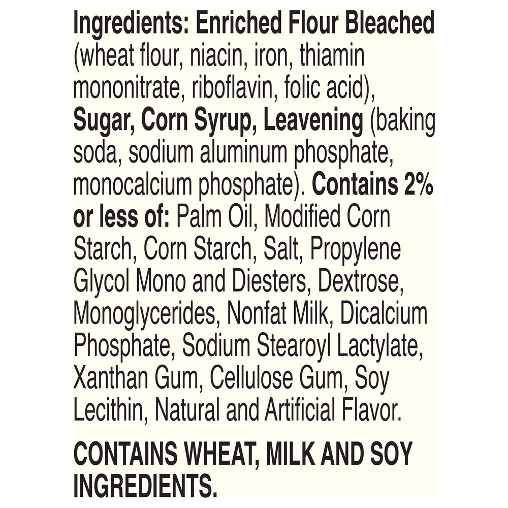 Betty Crocker Super Moist Cake Mix, White-Ingredients