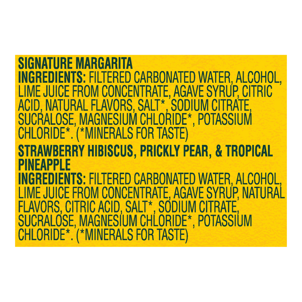 Topo Chico Hard Seltzer, Margarita, Assorted, Variety Pack-Ingredients