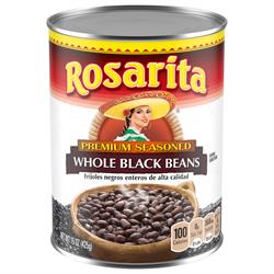 Rosarita Black Beans, Whole, Premium Seasoned