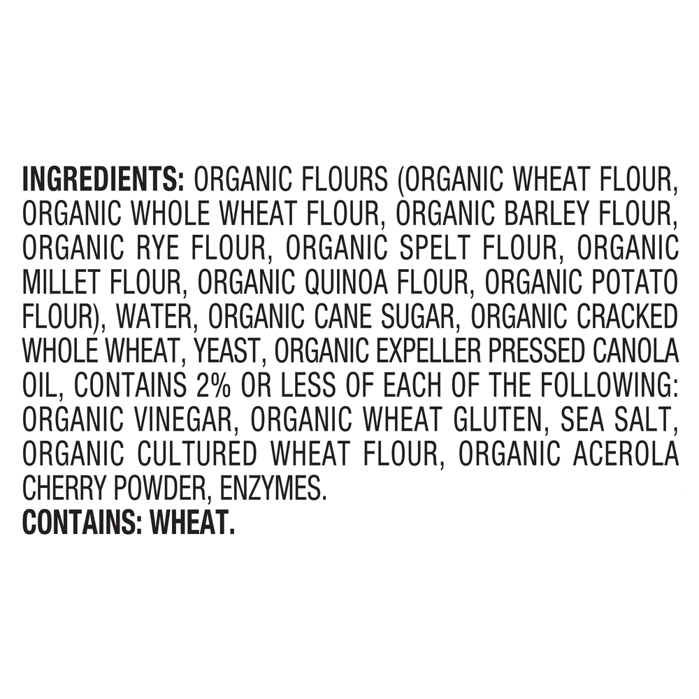 Dave's Killer Bread Organic White Bread Done Right Bread-Ingredients