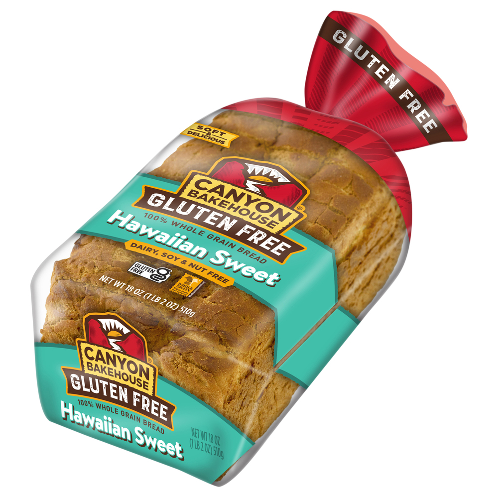Canyon Bakehouse Bread, 100% Whole Grain, Gluten Free, Hawaiian Sweet ...