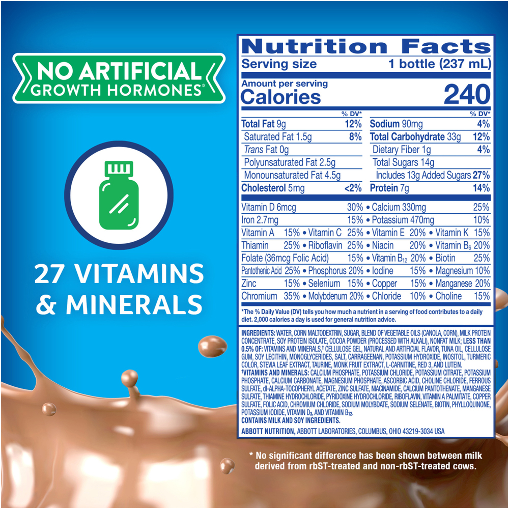 PediaSure Nutritional Shake Chocolate-Ingredients