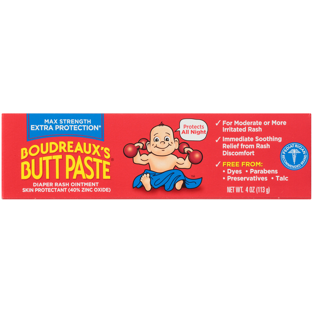 Boudreaux's Butt Paste Butt Paste Max Strength Diaper Rash Ointment ...