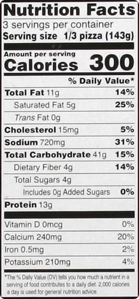 Nob Hill Trading Co. Spinach & Feta Cheese Wood Fired Pizza-Nutrition-Facts