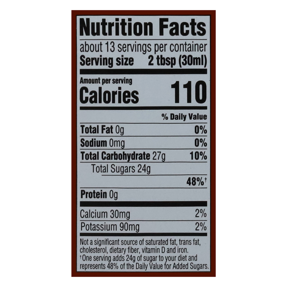 Shady Maple Farms Maple Syrup, Organic, 100% Pure-Nutrition-Facts