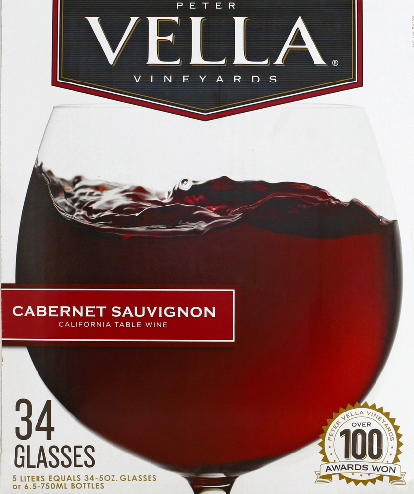 Peter Vella Cabernet Sauvignon Red Wine-Planogram-Back