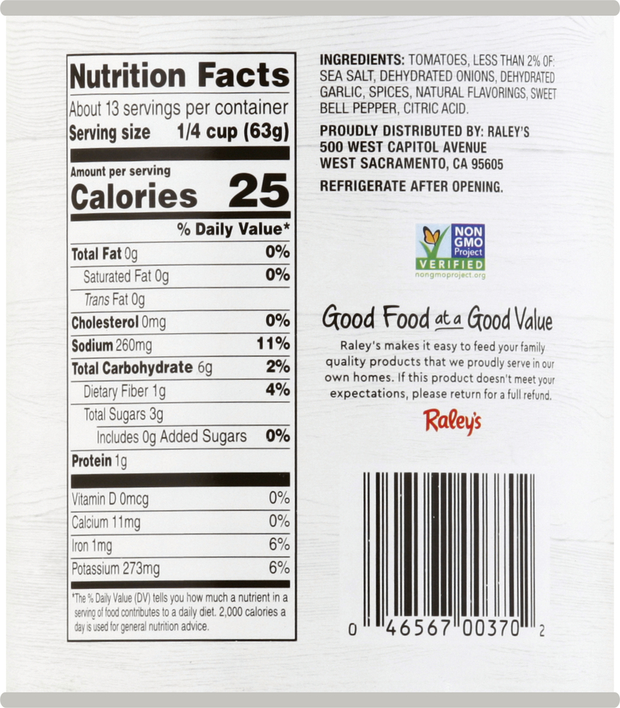 Raley's Tomato Sauce-Planogram-Back