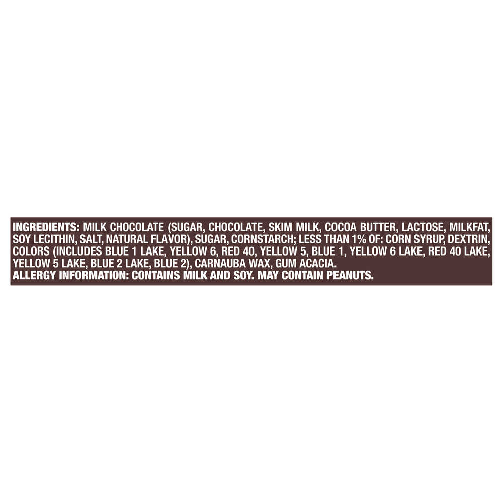 M&M's Chocolate Candies, Milk Chocolate, Family Size-Ingredients