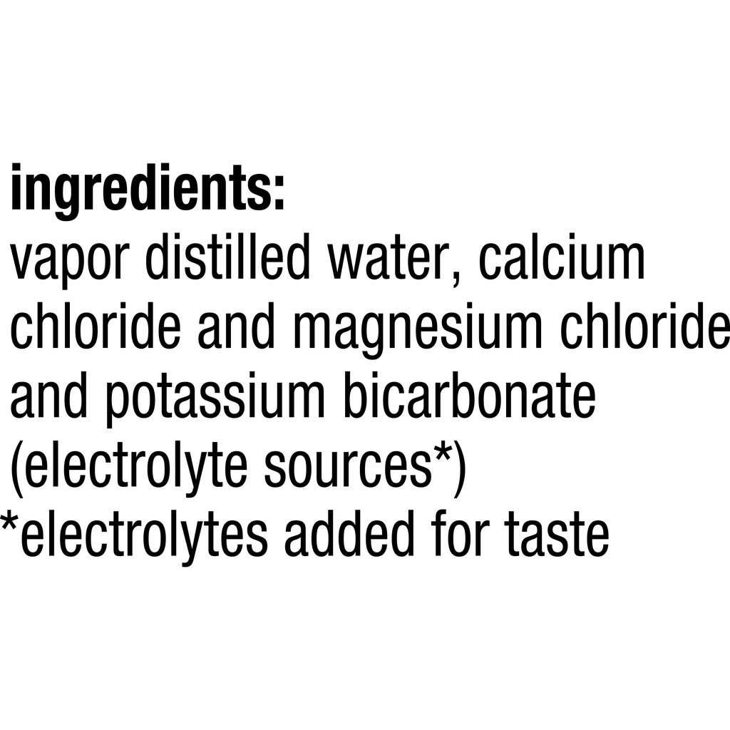 Smartwater Distilled Water, Vapor-Ingredients