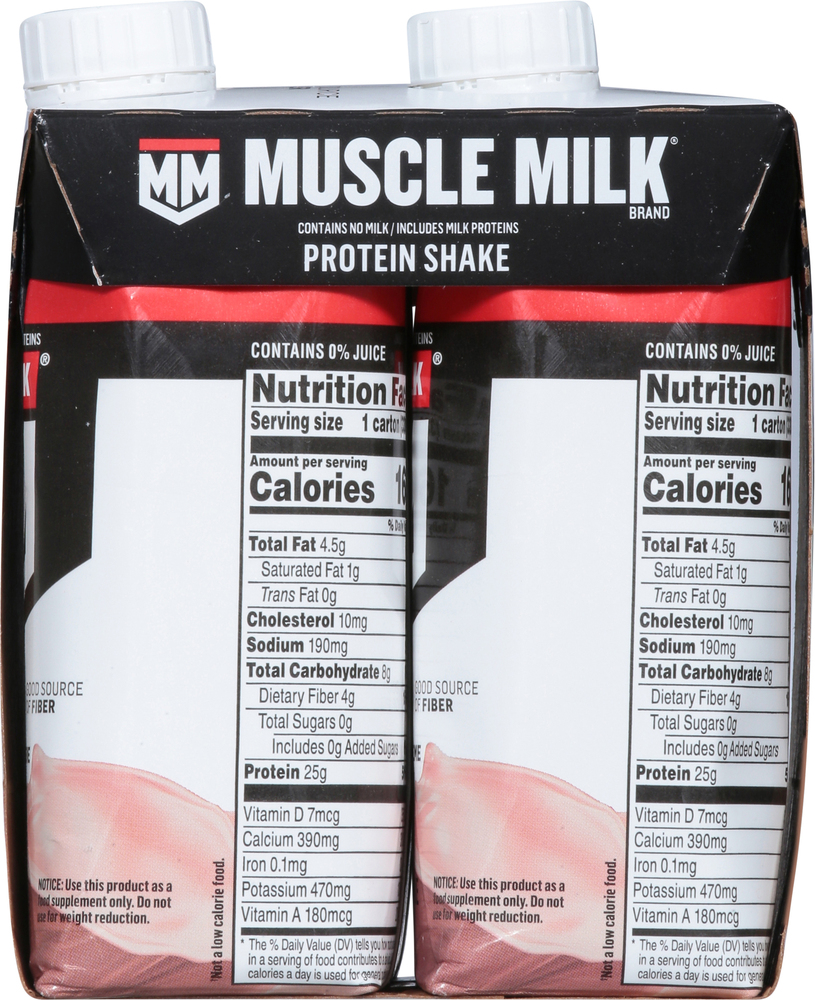 Muscle Milk Protein Shake, Zero Sugar, Genuine, Strawberries 'N Creme ...