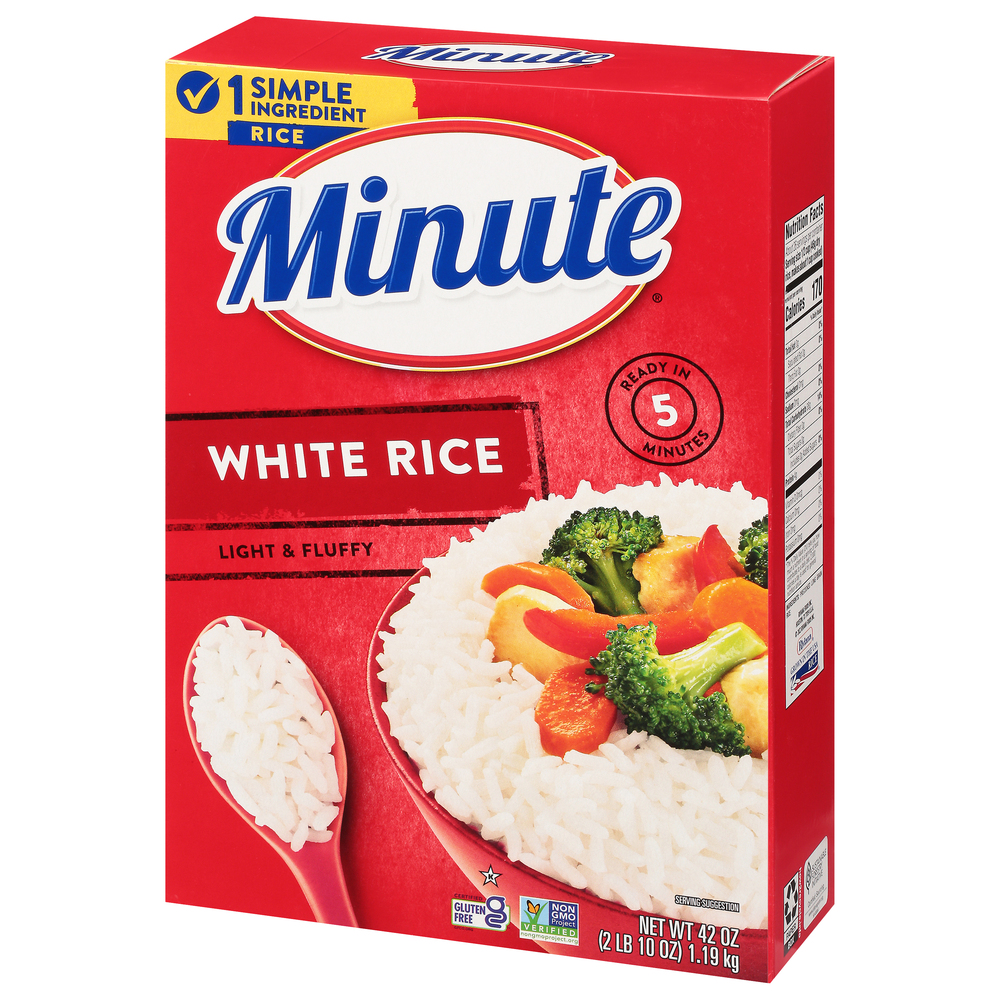 Minute Rice, White, Light & Fluffy-Front-Right-Elevated