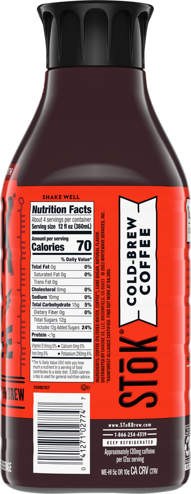 Stok Coffee Beverage, Cold Brew, Bold & Smooth, Black-Planogram-Right