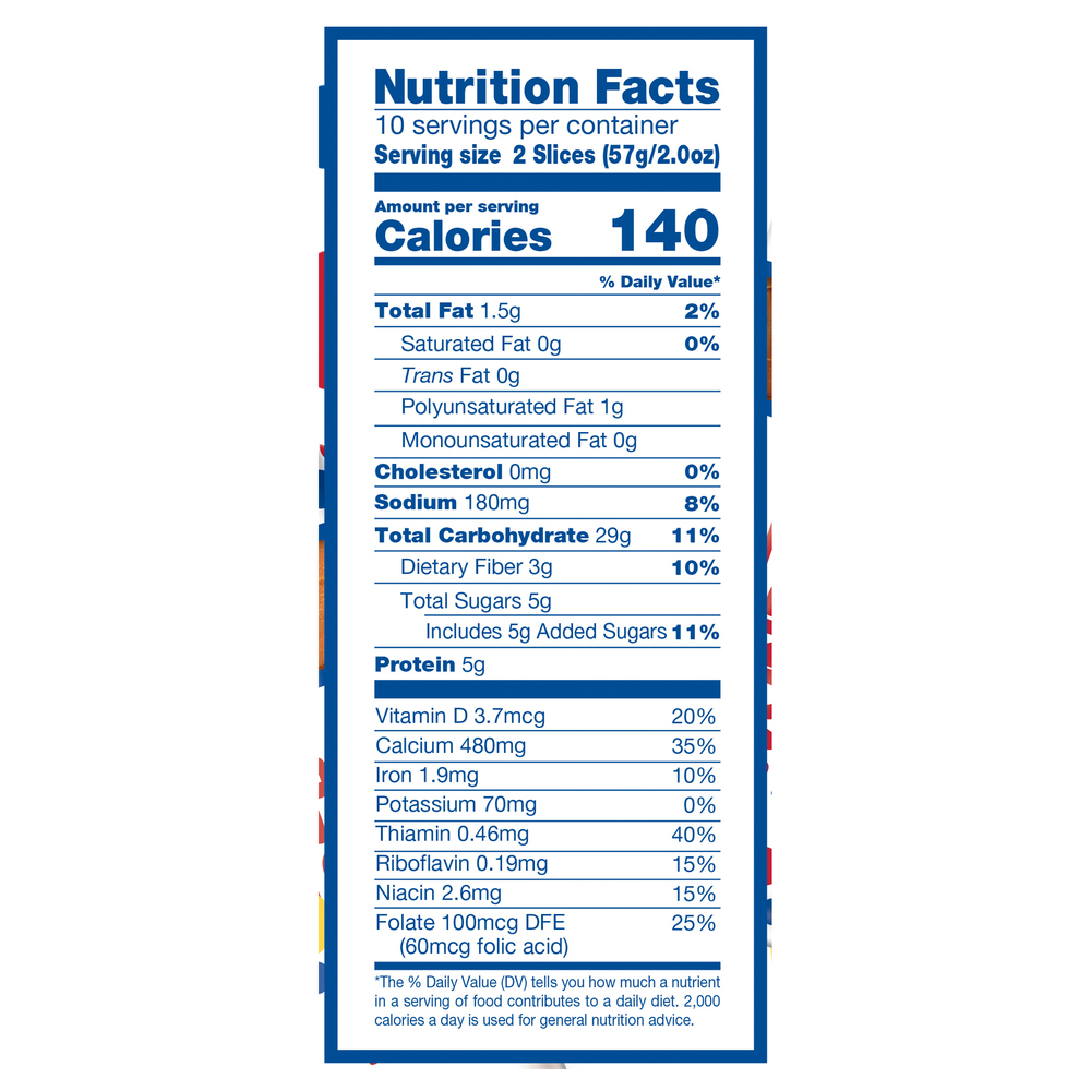 Wonder Bread, Classic White-Nutrition-Facts