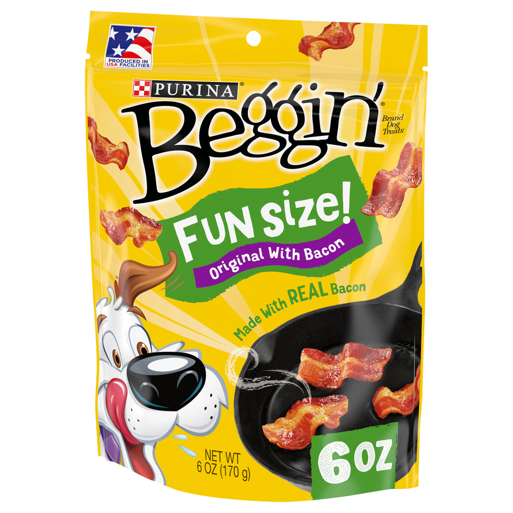 Beggin' Original with Bacon Dog Treats Fun Size-Front-Right-Elevated