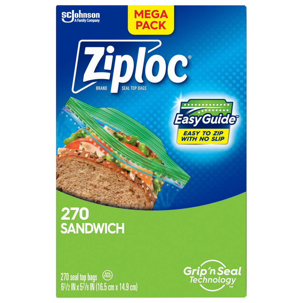 Ziploc Seal Top Bags, Sandwich, Mega Pack-Main
