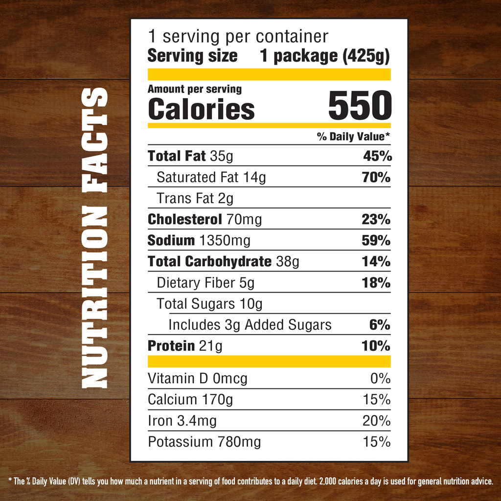 Hungry-Man Grilled Beef Patty-Nutrition-Facts