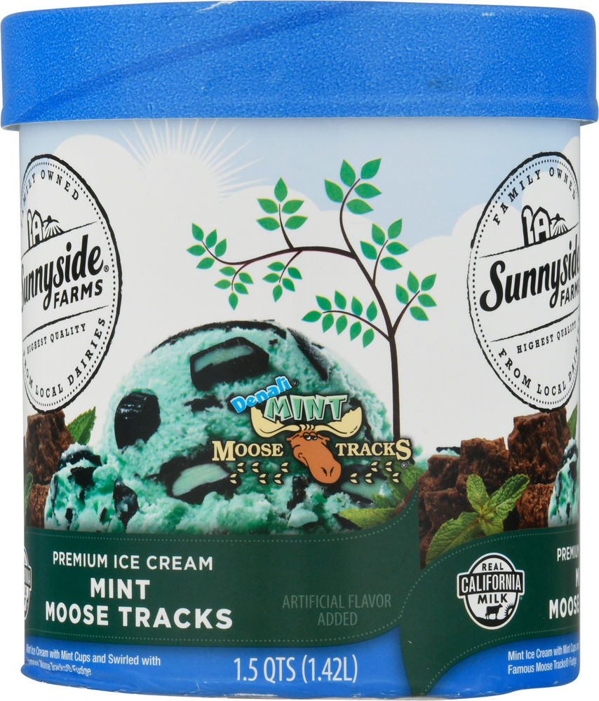 Sunnyside Farms Ice Cream, Premium, Mint Moose Tracks-Planogram-Left