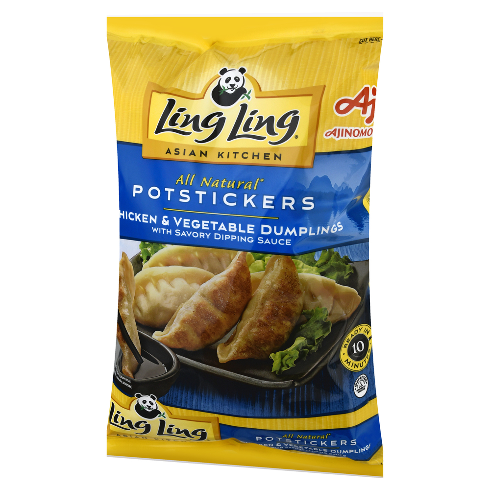 Ling Ling Chicken & Vegetable Potstickers Frozen Asian Appetizers-Front ...