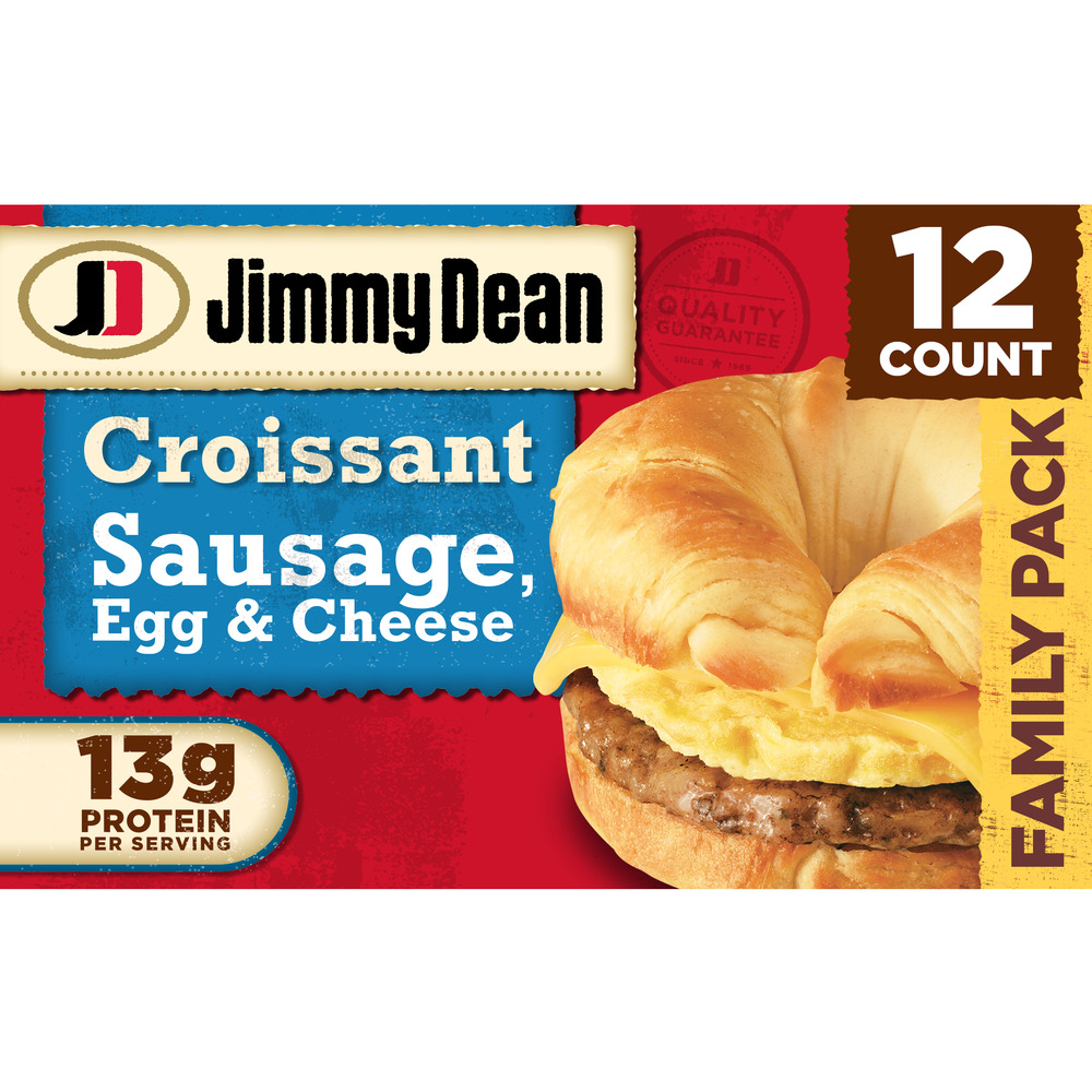 Jimmy Dean Sandwiches, Sausage, Egg & Cheese, Croissant, Family Pack-Main