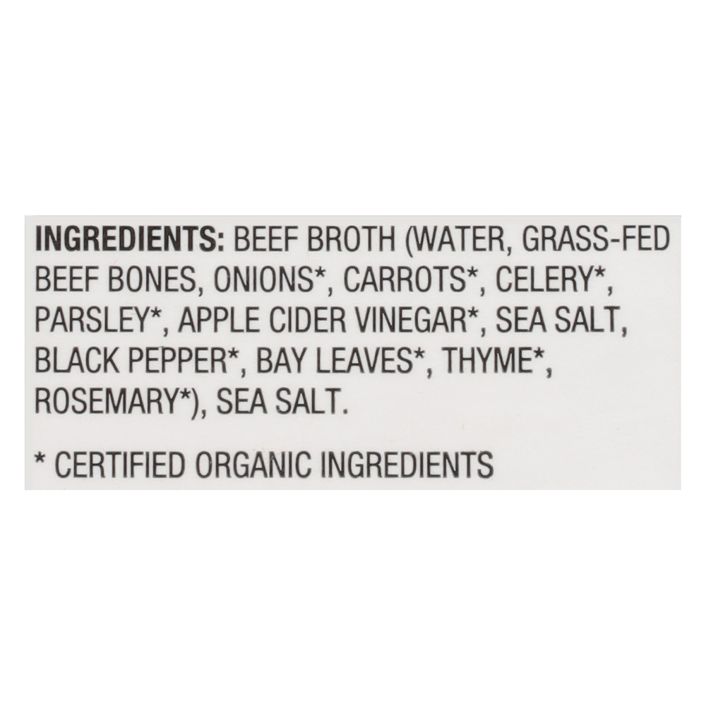 Kettle & Fire Bone Broth, Classic Beef-Ingredients
