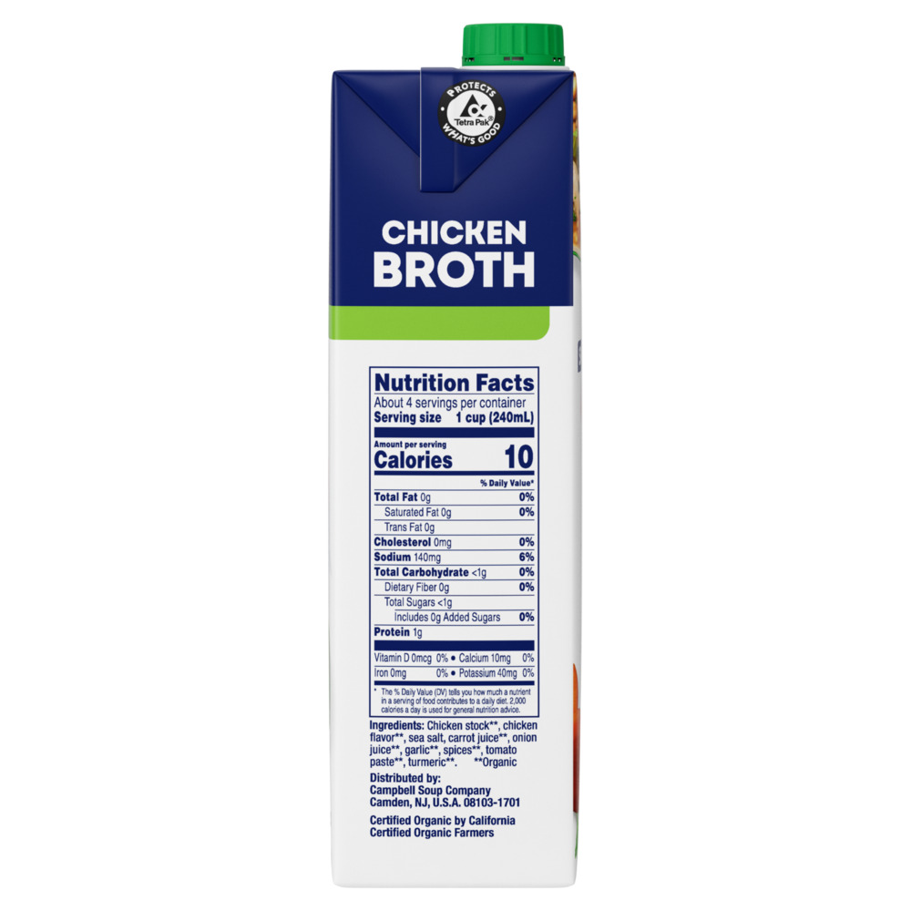Swanson® Organic 100% Natural, Low Sodium Chicken Broth-Planogram-Right