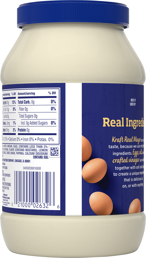 Kraft Real Mayonnaise, Creamy & Smooth-Planogram-Back