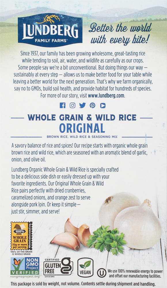 Lundberg Family Farms Logo Lundberg Family Farms 8OZ OG WILD RICE