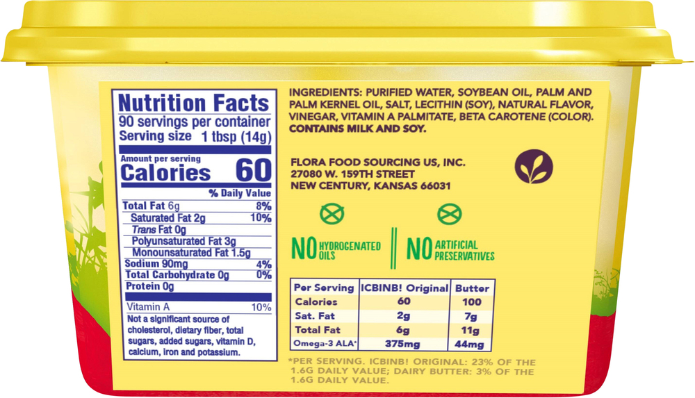 I Can't Believe It's Not Butter! Vegetable Oil Spread, the Original ...