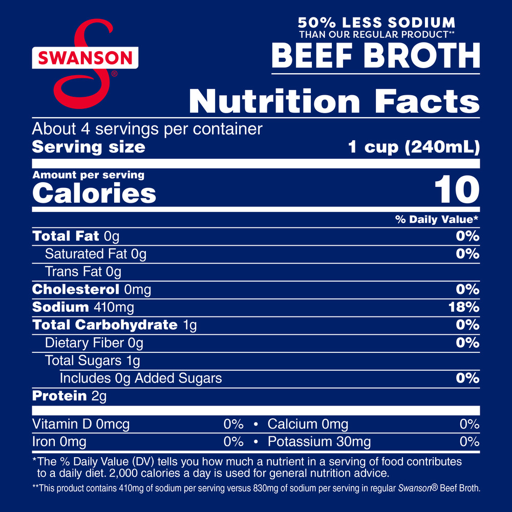 Swanson Broth, Beef-Nutrition-Facts