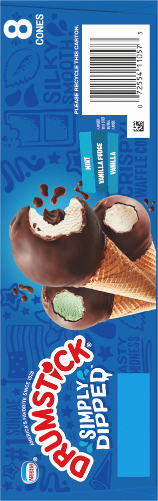 Nestle Drumstick Simply Dipped Frozen Dairy Dessert Cones, Variety Pack ...