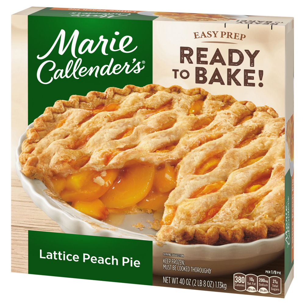 Marie Callender's Pie, Lattice Peach-Front-Right-Elevated