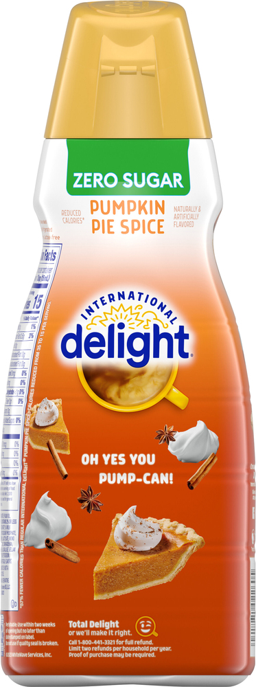 International Delight Coffee Creamer, Zero Sugar, Pumpkin Pie Spice ...