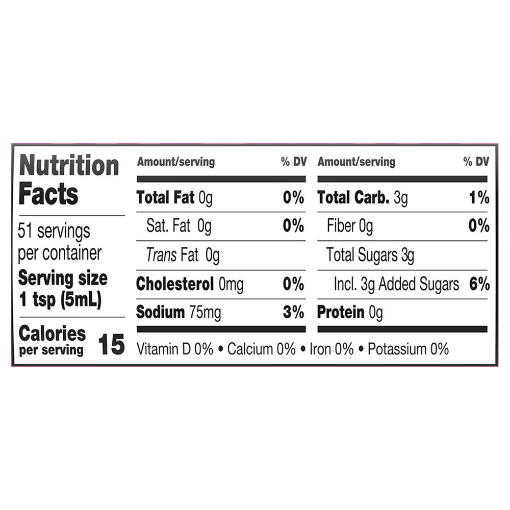 Tabasco Brand Sauce, Sweet & Spicy-Nutrition-Facts